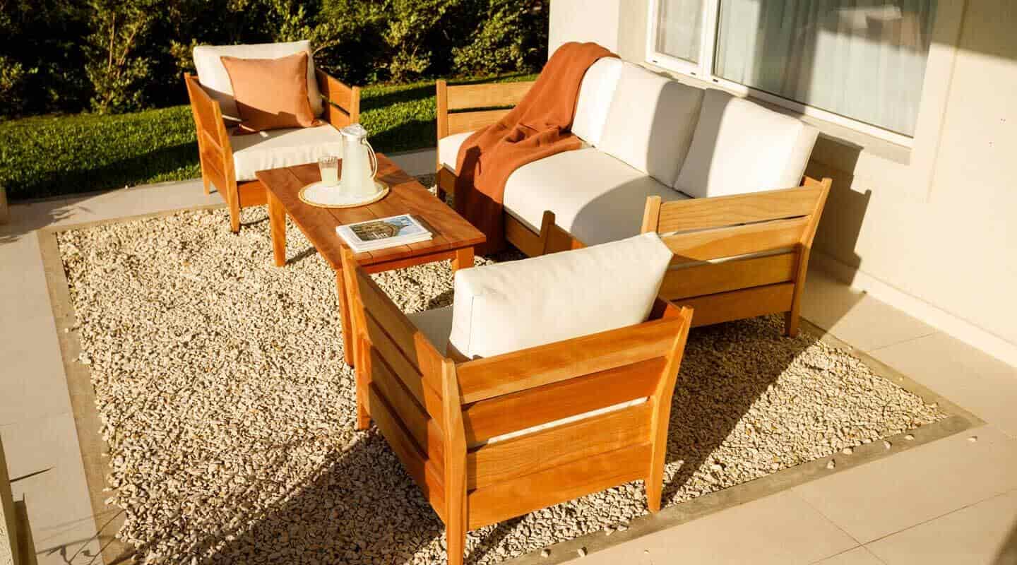 Juego de Living Exterior de Madera Circus | TOLDER