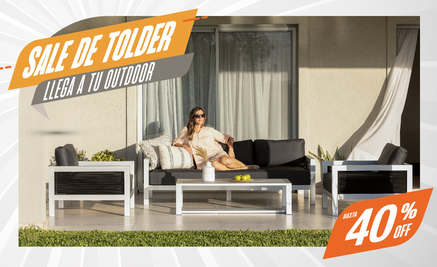 Reposera para pileta Cocktail Gray | TOLDER
